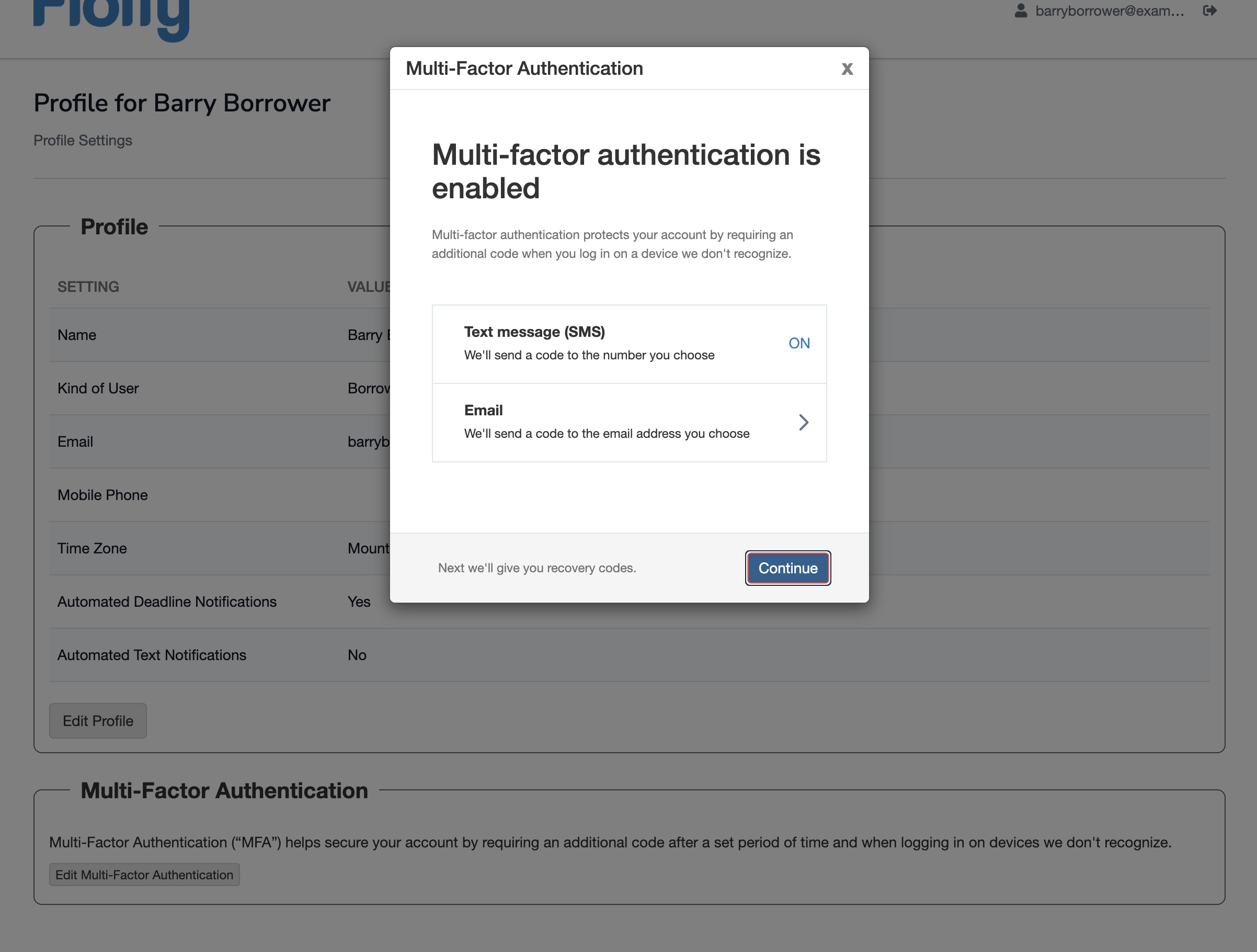 Borrower Multi-Factor Authentication – Floify Help Center