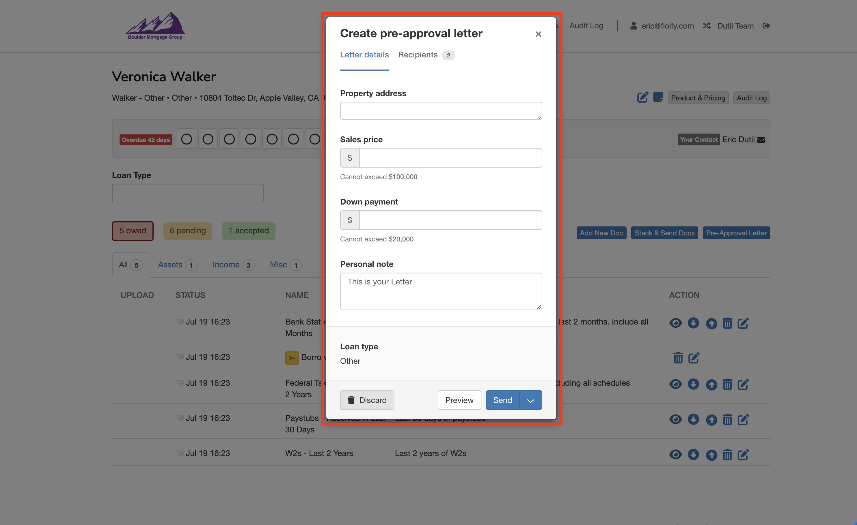 Generate a Pre-Approval Letter – Floify Help Center