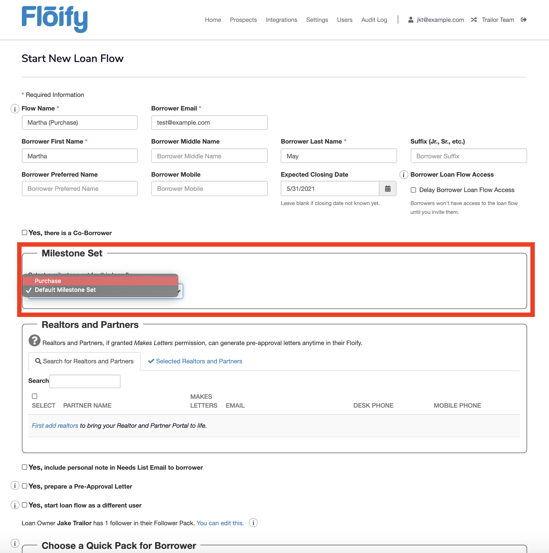 Company Milestone Sets – Floify Help Center