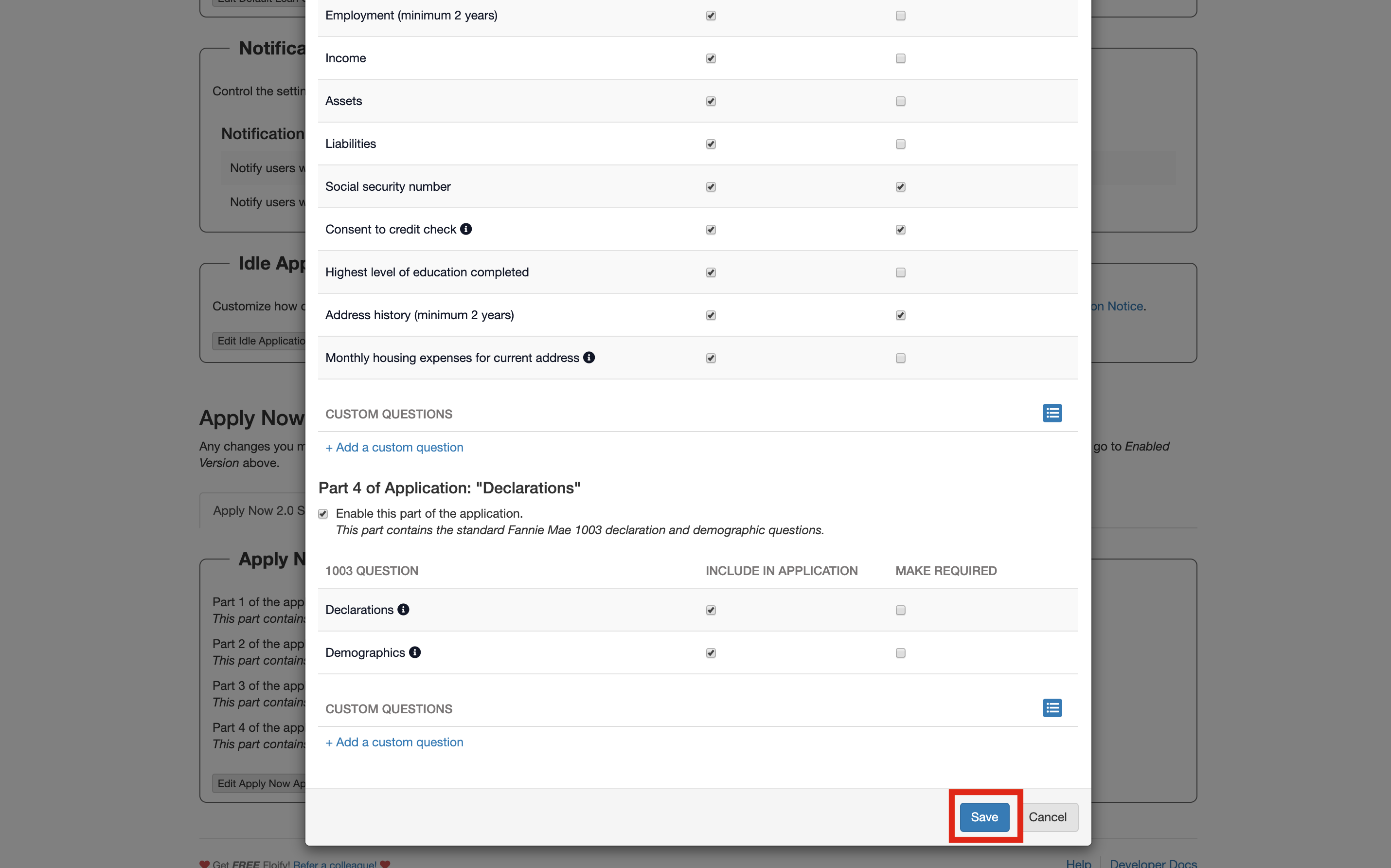 Include Custom Questions in My Application – Floify Help Center