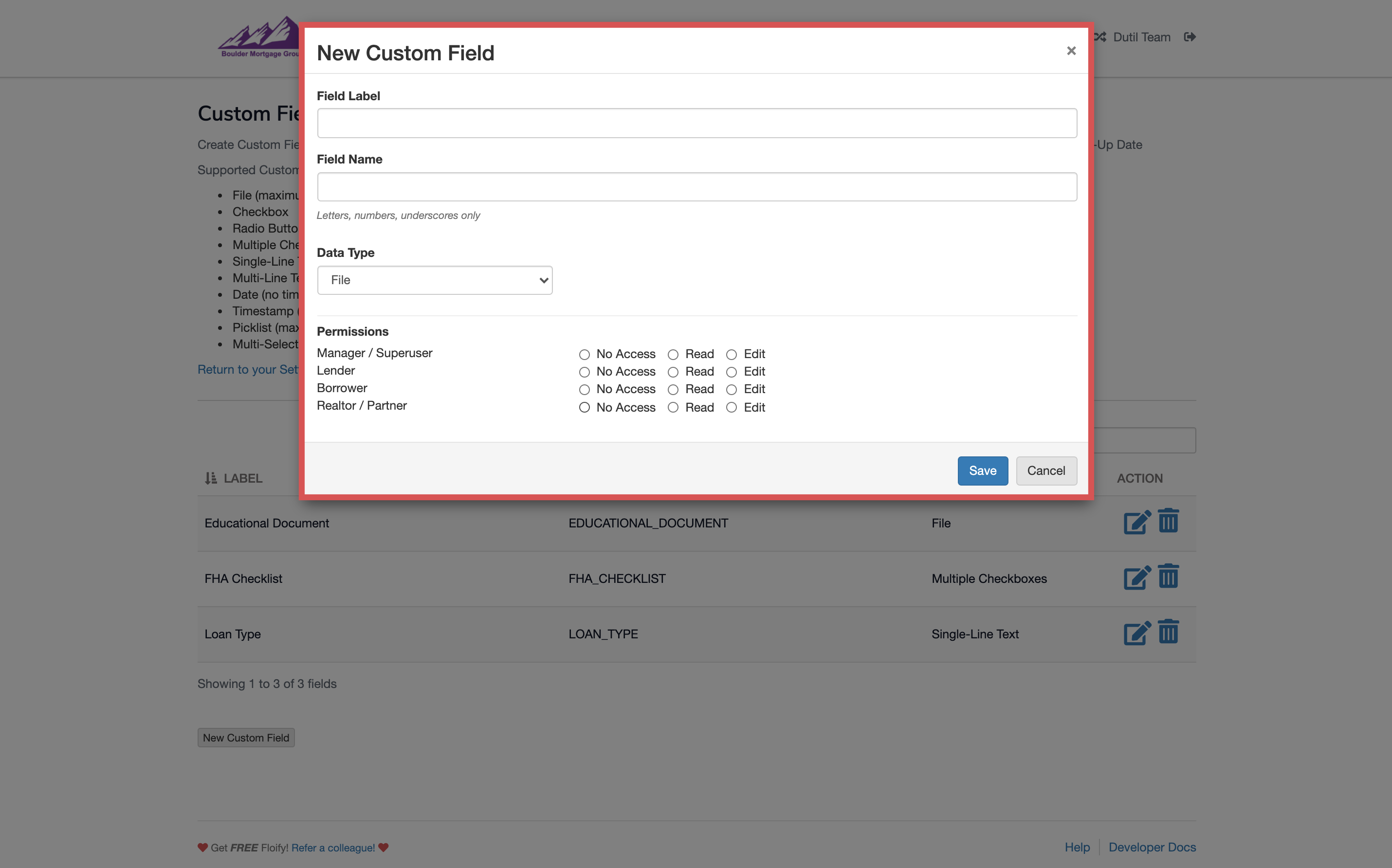 Create a Custom Field – Floify Help Center