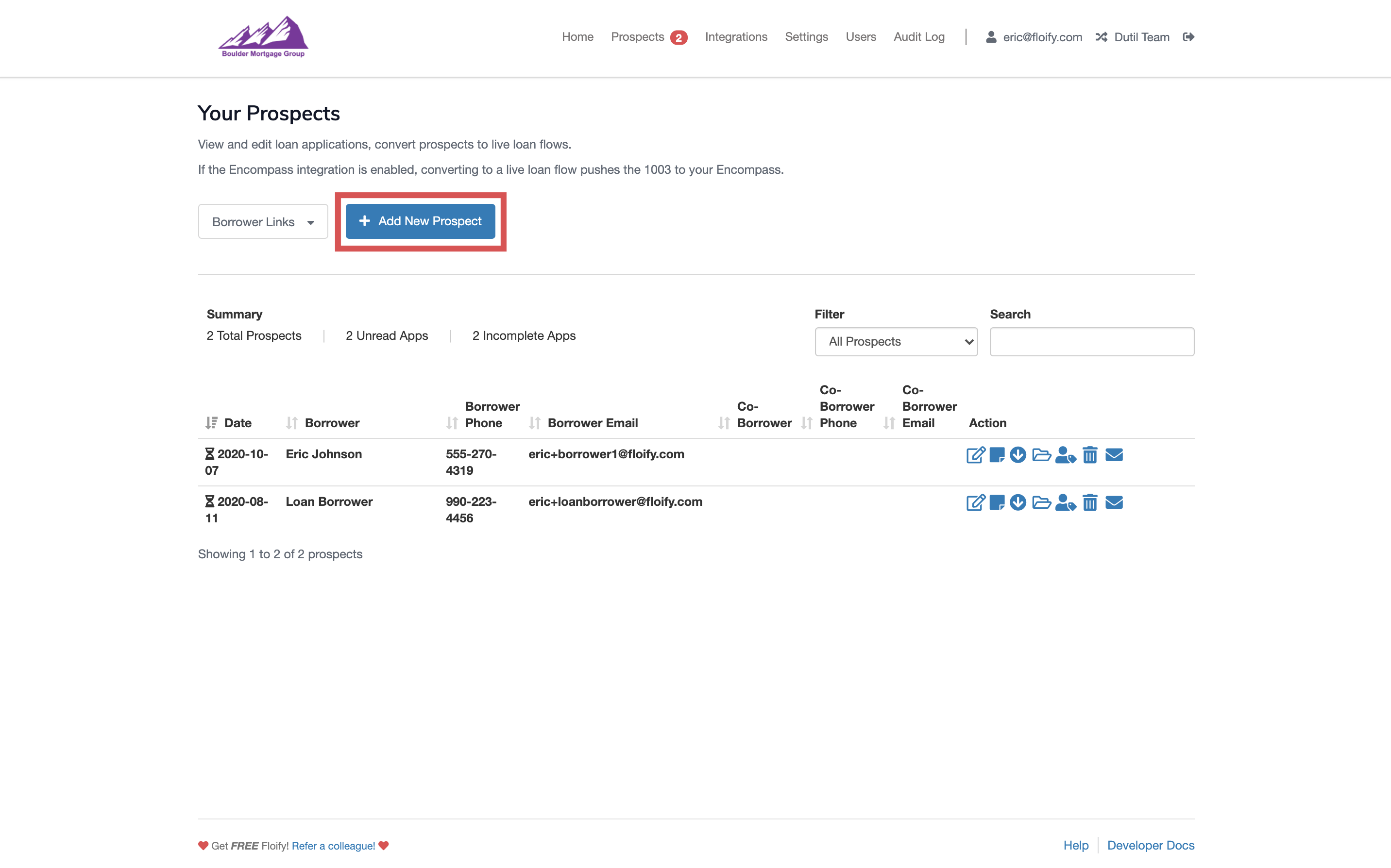 Add A New Prospect – Floify Help Center
